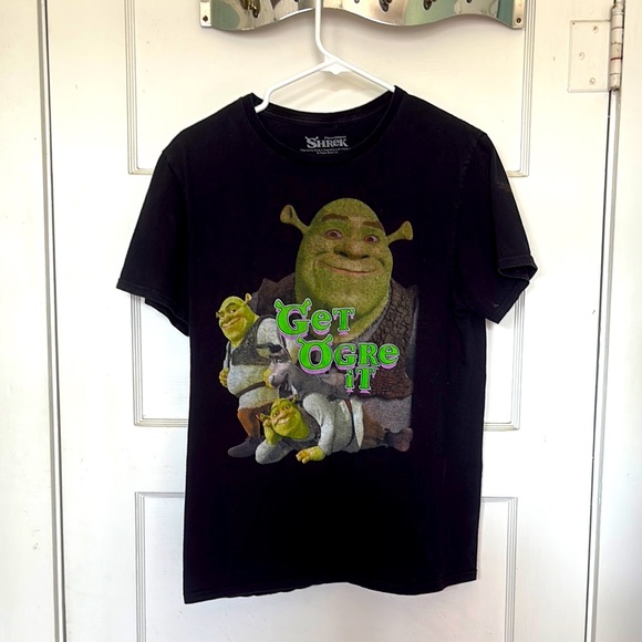 Dreamworks | Tops | Dreamworks Black Shrek Graphic Tshirt Size M | Poshmark